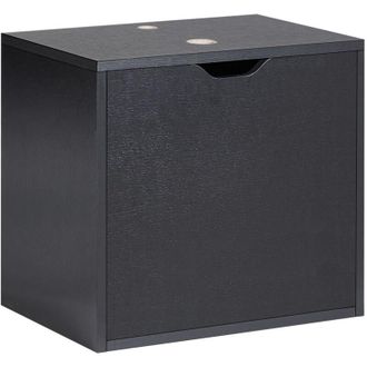 Beliani Beliani - Waschbeckenunterschrank Schwarz mdp Korpus 44 x 40 cm mit T&uuml;r Wandmontage Modernes Design H&auml;ngeschrank Bad Unterschrank f&uuml;r Badezimmer