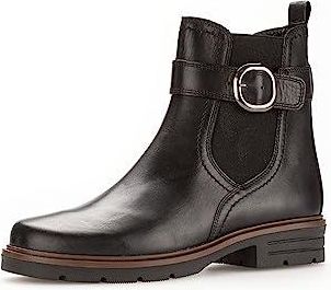 Gabor Femme Bottines | Dame Bottines Chelsea | Semelle intérieure Amovible | Demi-Bottes | Bottines | fourré | Noir (Schwarz) / 07 | 37.5 EU - 4.5 UK