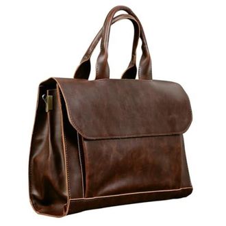 Soimiss Sacoche Bandoulière Homme Cuir PU Multifonction avec Double Poignée Business Portable pour Ordinateur à Épaule et Crossbody pour Voyage Professionnel