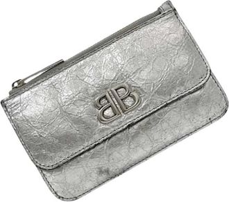 Balenciaga unisex, Pre-owned, Gris, Taille: ONE Size Portefeuille en cuir vintage Pre-owned