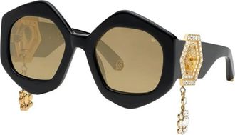 Philipp Plein Lunettes de soleil Spp102S - Femme - Accessoires - Noir - Taille: 54 MM