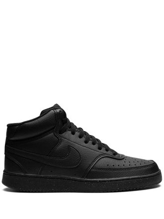 Nike Court Vision Mid NN Triple Black Sneakers - Schwarz