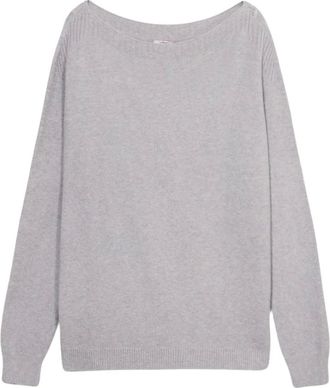 Oltre Femme, Pulls, Gris, Taille: 38/40 FR Pull avec encolure bateau