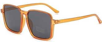 Generic Lunettes De Soleil Carr&eacute;es &Agrave; Grande Monture For Hommes Et Femmes, Id&eacute;ales For Les Vacances En Plein Air Ou D&eacute;placements(Orange)