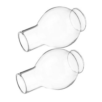 BESPORTBLE 2 St&uuml;ck Transparentes Glas Kerzenschirm Winddichter Zylindrischer Kerzenhalter Schutzh&uuml;lle f&uuml;r Hohe Kerzen Dekoration Zuhause Hochzeit Restaurant