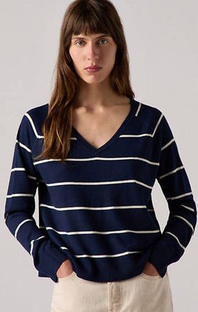 Levi's Pull Over Col V Petal - Femme - Bleu / Stephanie Stripe Navy Blazer - XS