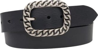 AnnaMatoni Ceinture en cuir véritable pour femme, fabriquée en Allemagne, 4 cm de large, fermoir sans nickel, marine 490, TW105 - 120cm Gesamtlänge