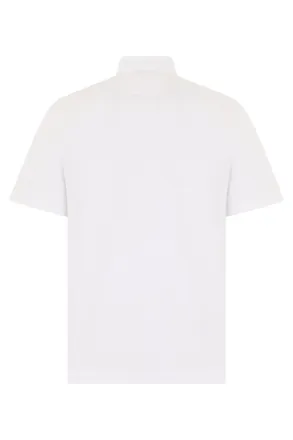 Ermenegildo Zegna Mens Polo Shirt White Cotton T-shirts And Polos