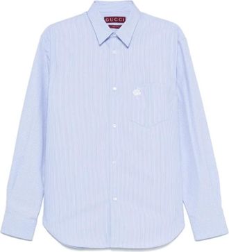 Gucci Gestreiftes Himmelblaues Hemd - - Shirts - Herren - Blau - L