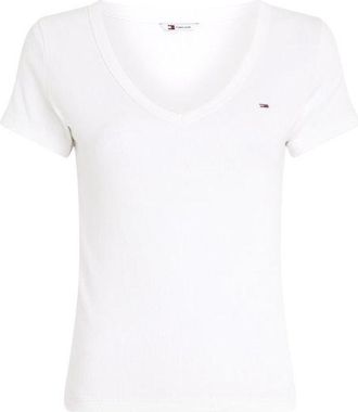 Tommy Jeans Essential Rib V - T-shirt - Damen