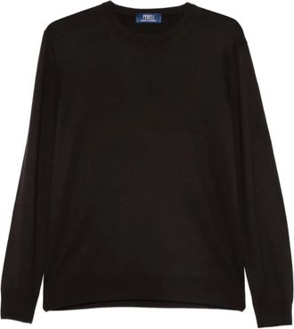 Fedeli Homme, Pulls, Brun, Taille: 3XL Cashmere Crew-Neck Tricots