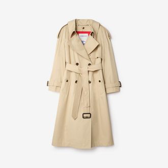 Burberry Trench long Fitzrovia en gabardine avec gilet int&eacute;rieur, Size: 04