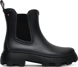 Tommy Hilfiger Gummistiefel Rubber Flag Cleated FW0FW08637 Schwarz