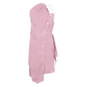 Moschino Asymmetrisches Streifenkleid - - Dresses - Damen - Rosa - S