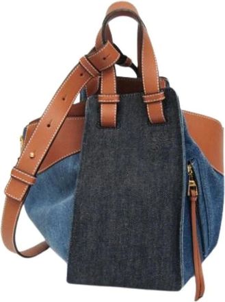 Loewe Pre-owned Sac &agrave; main Hammock Petit Mod&egrave;le - Femme - Pre-owned - Bleu - Taille: ONE Size