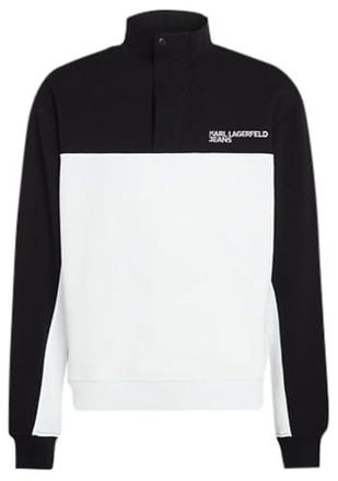 Karl Lagerfeld Jean Karl Lagerfeld Homme Sweat &Agrave; DemiFermeture &Eacute;clair Coupe R&eacute;guli&egrave;re, Multicolore, L