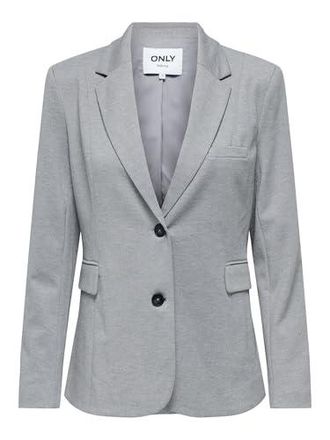 Only Onllykke Life L/S Fit Blazer TLR, Gris Clair chin&eacute;, 42 Femmes