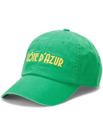 Polo Ralph Lauren casquette &agrave; slogan brod&eacute; - Vert