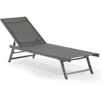 Leco Leco Aluminium Sonnenliege Elina mit klappbaren F&uuml;&szlig;en, anthrazit