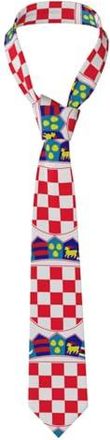 Generic Cravate Pour Hommes Drapeau Croate Classique Necktie Fine Cravate Pour &Eacute;v&eacute;nements Mariage Affaires
