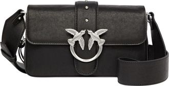 Pinko Schultertasche Pinko Sac Rabat Love One Slouchy Zip Mini Vite Noir