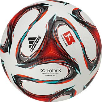 adidas offizieller spelball der fu&szlig;ball-Bundesliga Deutschland, wei&szlig;/rot/minzgr&uuml;n, 5, F93564