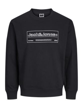 Jack & Jones Jcoalpha Sweat à col Rond Maillot de survêtement, Noir, M Homme