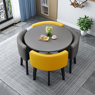 Generic Moderner K&uuml;chentisch, runder Konferenztisch mit Fr&uuml;hst&uuml;cksbar, Esstisch und St&uuml;hlen f&uuml;r Haus, Garten oder Restaurant