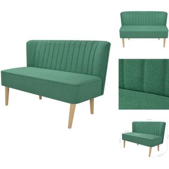 vidaXL Sofa Stoff 117 x 55,5 x 77 cm Gr&uuml;n - Sofas - Wohnzimmersofa - Gr&uuml;nes Sofa - Couchtisch - Polstersofa