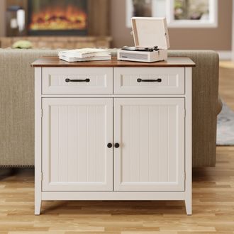 OEM Credenza Buffet Marrone Con 2 Armadietti E 2 Cassetti, Ideale Per Salotto, Corridoio, Atrio E Soggiorno