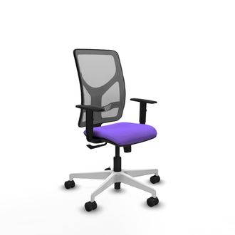 Piqueras y Crespo Stuhl aus Netzstoff mit 1D-Armlehnen, h&ouml;henverstellbare Lendenwirbelst&uuml;tze. Ausgestattet mit 3 Positionen und Schneideschaum. Mit Rollen von 65 mm Nyl