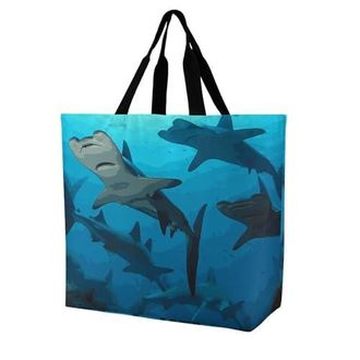 Generic Requins-Marteaux Sac Fourre-Tout Grand Tote Bag R&eacute;utilisable Sac A Main Femmes Pour Travail Plage Shopping