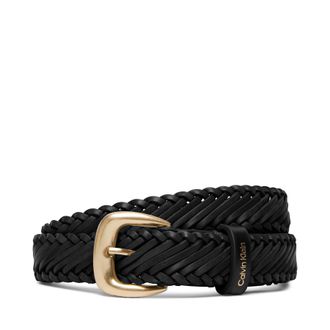 Calvin Klein Dameng&uuml;rtel Calvin Klein Braided Logo Buckle 25Mm LV04F7087G Schwarz