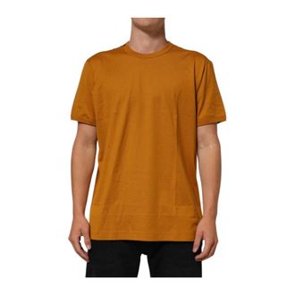 Dolce & Gabbana Homme, Tops, Orange, Taille: 4XL T-shirt &agrave; manches courtes et col rond