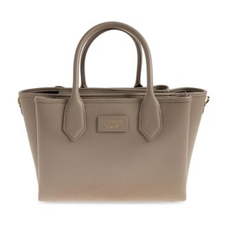 Emporio Armani Mittelgro&szlig;e Shopper-Tasche mit Palmellato-Finish - - Bags - Damen - Beige - ONE SIZE