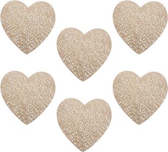 BESPORTBLE Baluue 6 St&uuml;ck Herzf&ouml;rmiges Tischset aus Verschlei&szlig;festem Hitzebest&auml;ndig und rutschfest Dekorative Platzmatten f&uuml;r Esstisch Schutz und Stilvolle Tisch