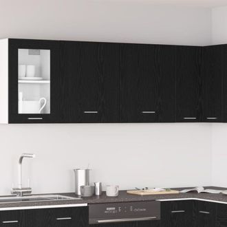 vidaXL Hängeschränke - 2er Set - Schwarze Eiche, 100x31x60 cm - Aus Holzwerkstoff hergestellt - Vidaxl