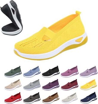 Generic Slip On Sneakers pour femme, chaussures d&eacute;t&eacute; confortables, orthop&eacute;diques, chaussures de marche d&eacute;t&eacute;, chaussures de marche l&eacute;g&egrave;res, respirantes, chauss