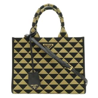 Prada Pre-owned Sac cabas 2-en-1 en tissu avec broderie Symbole - Femme - Pre-owned - Multicolore - Taille: ONE Size