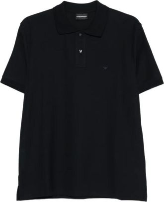 Emporio Armani Homme, Tops, Bleu, Taille: L Polo en piqu&eacute; coupe slim