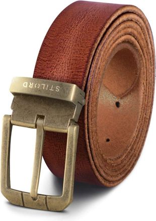 STILORD Lederg&uuml;rtel Herren 80-130 cm K&uuml;rzbar Echtes Vintage B&uuml;ffel-Leder M&auml;nner Schnalle, Farbe:toskana - braun | Schnalle antik - bronzen V, Gr&ouml;&szlig;e:Universal 