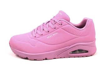 Skechers Damen UNO Stand On Air Turnschuhe, Pink Durabuck/Mesh, 36.5 EU