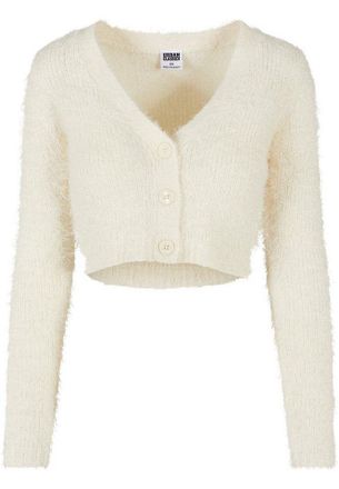 Urban Classics Cardigan Urban Classics Damen Ladies Cropped Feather Cardigan (1-tlg)