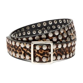 Golden Goose Femme, Accessoires, Multicolore, Taille: 85 CM Cintura in pelle stampa animalier