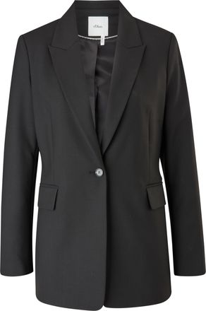 s.Oliver Black Label Damen 150.10.108.15.152.2103528 Blazer, Schwarz (Schwarz 9999), 32