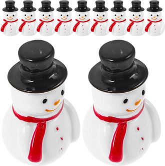 Valiclud 36 St&uuml;ck Kleiner Schneemann aus Langlebigem Kunstharz Detailreiche Weihnachts Mikrofiguren f&uuml;r Feeng&auml;rten Puppenh&auml;user und Selbstgemacht Dekoration