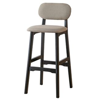 Generic 29 Zoll hohe Barhocker mit Leinenbezug und Holzbeinen f&uuml;r K&uuml;cheninsel, Esszimmer, Restaurant und B&uuml;ro - Khaki