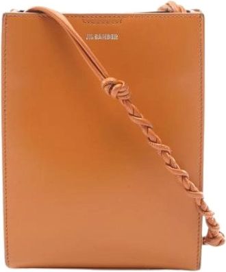 Jil Sander Sac bandouli&egrave;re en cuir Tangle Small Pre-owned - Femme - Pre-owned - Brun - Taille: ONE Size