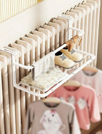 Generic Verstellbarer Heizk&ouml;rper-W&auml;schest&auml;nder, Heizk&ouml;rper-W&auml;schest&auml;nder, ausziehbarer H&auml;ngest&auml;nder, Doppellagiges Trocknen, for Wohnzimmer und Schlafzimmer(N