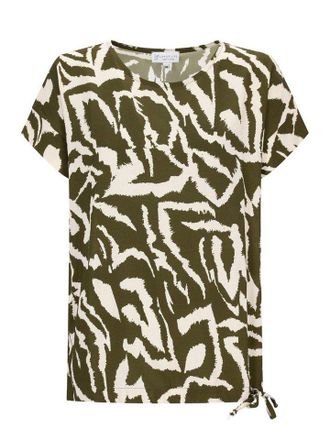 Hajo Blusentop Shirtbluse abstrakter Animalprint